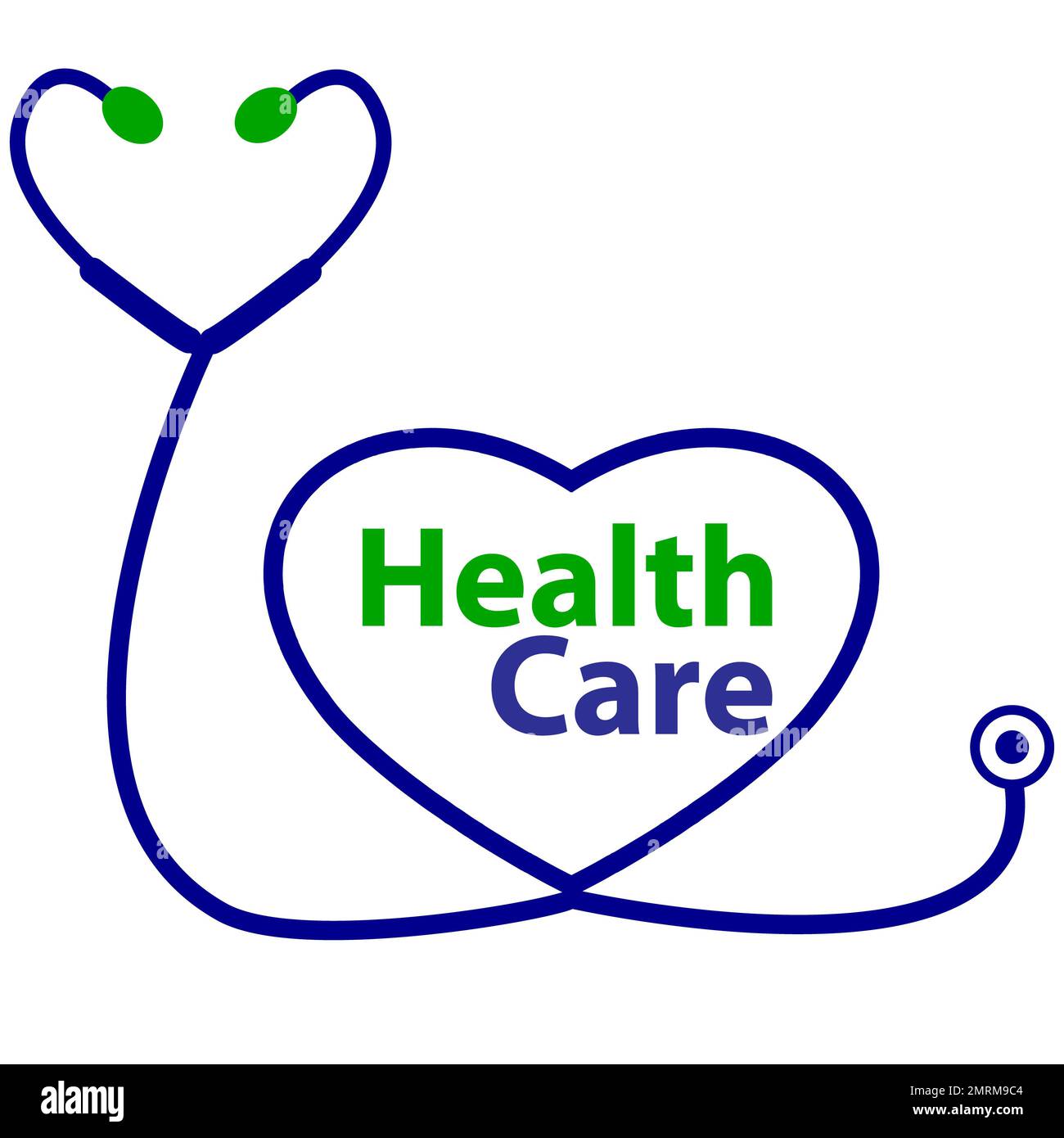 HealthCare icon on white background. Health care phonendoscope logo ...