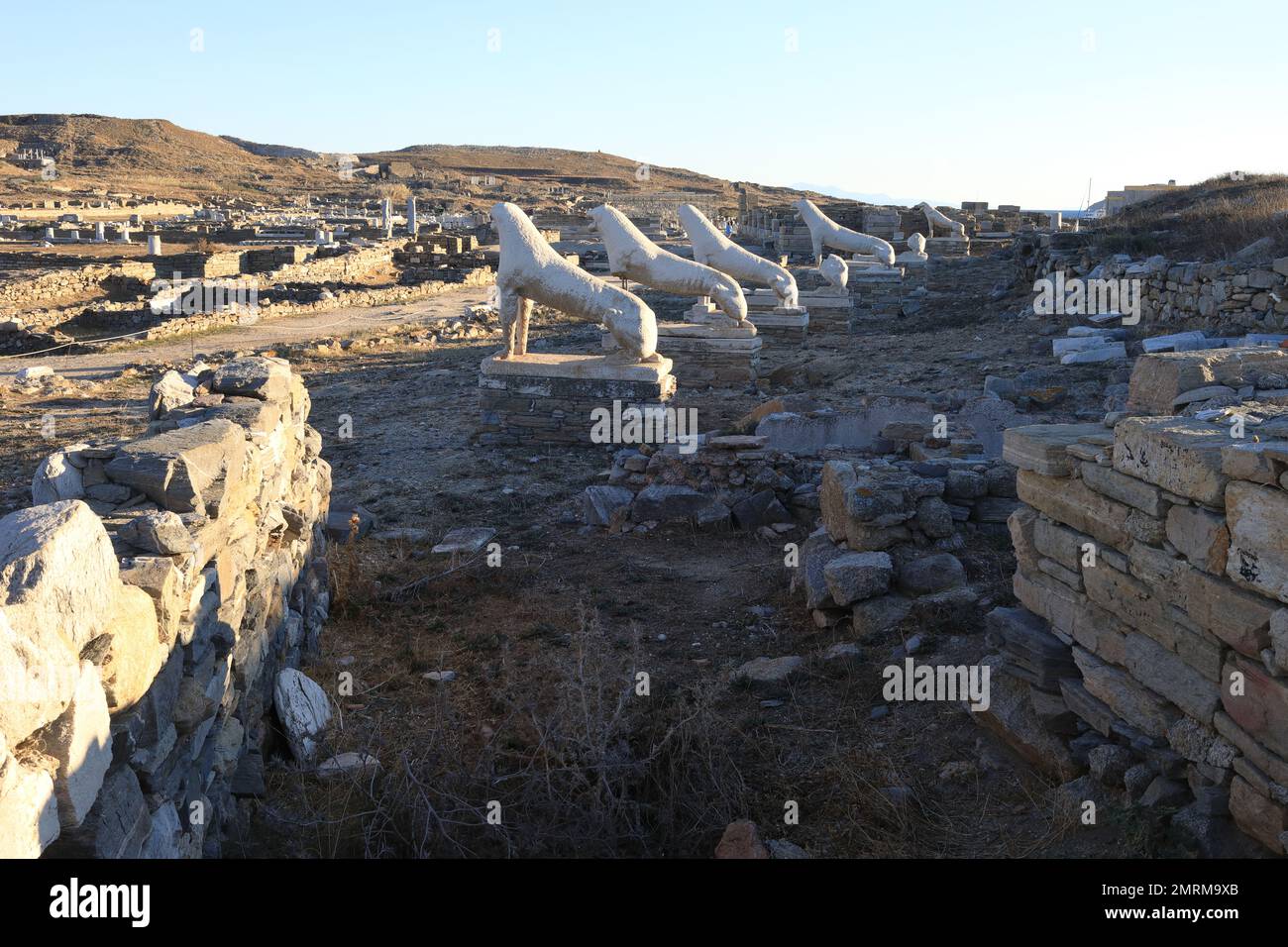 Ancient ruins of Dilos Stock Photo - Alamy