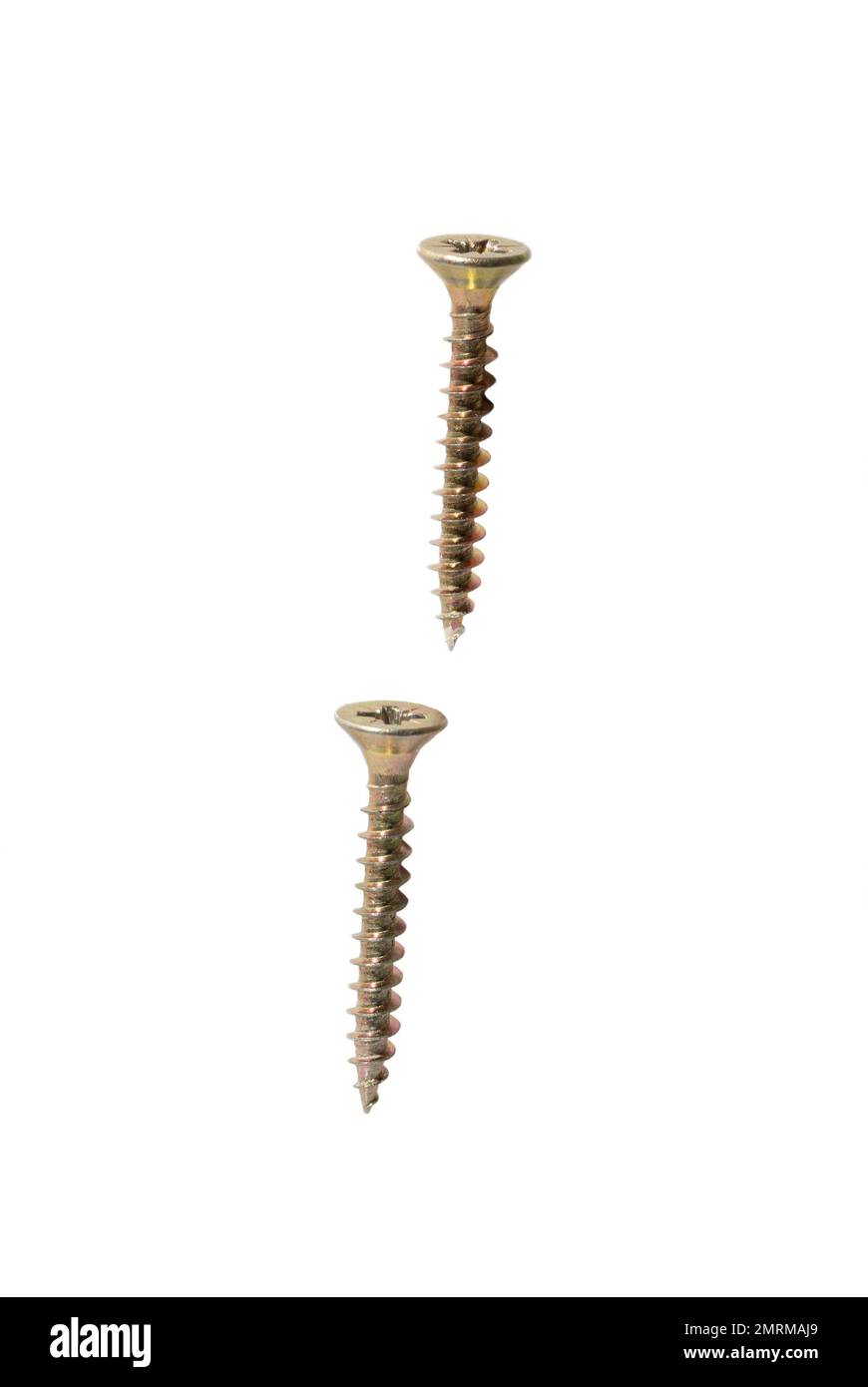 Two vertical screws Cut Out Stock Images & Pictures - Alamy