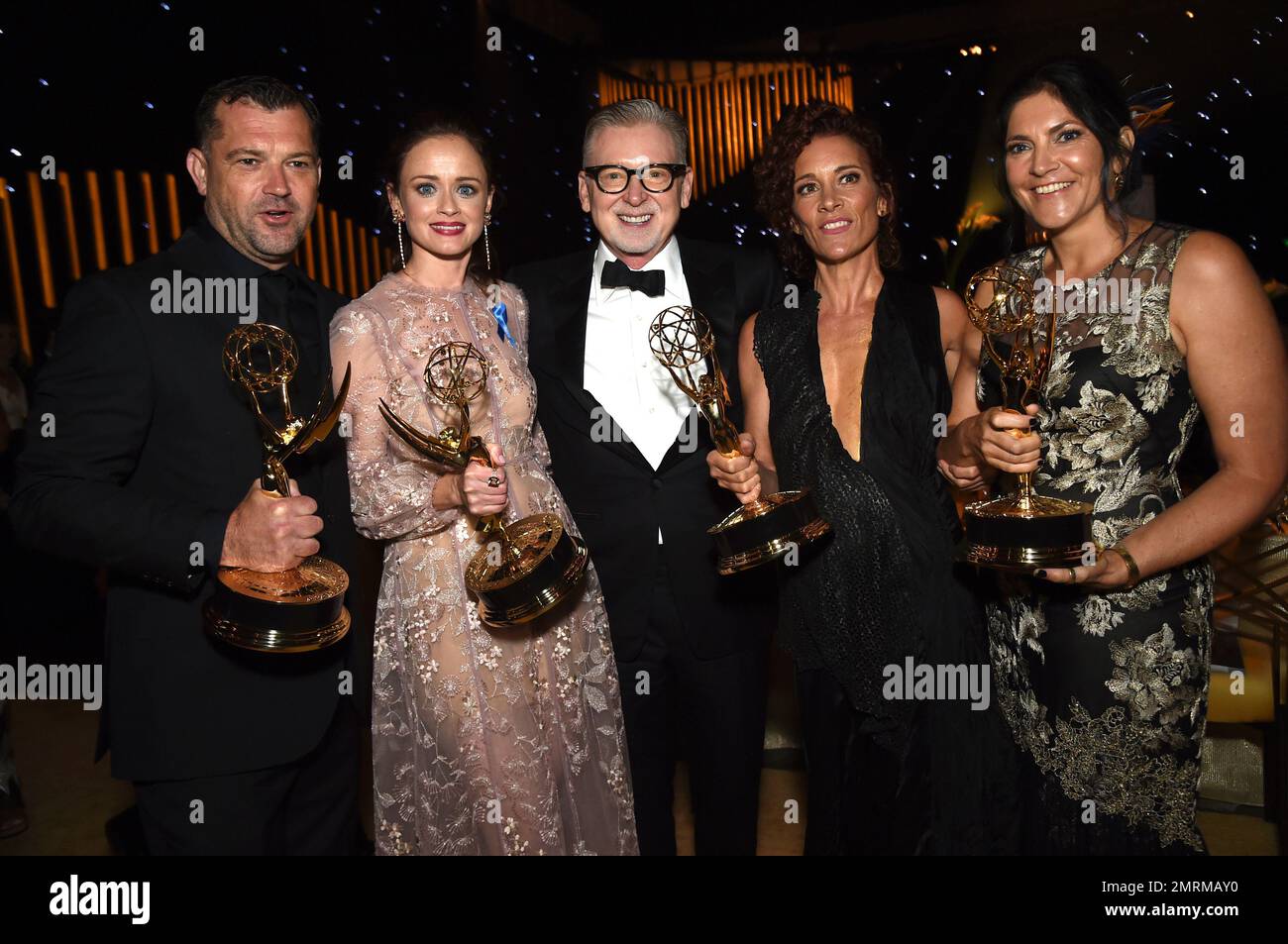 Colin Watkinson, from left, Alexis Bledel, and fourth from left, Julie ...
