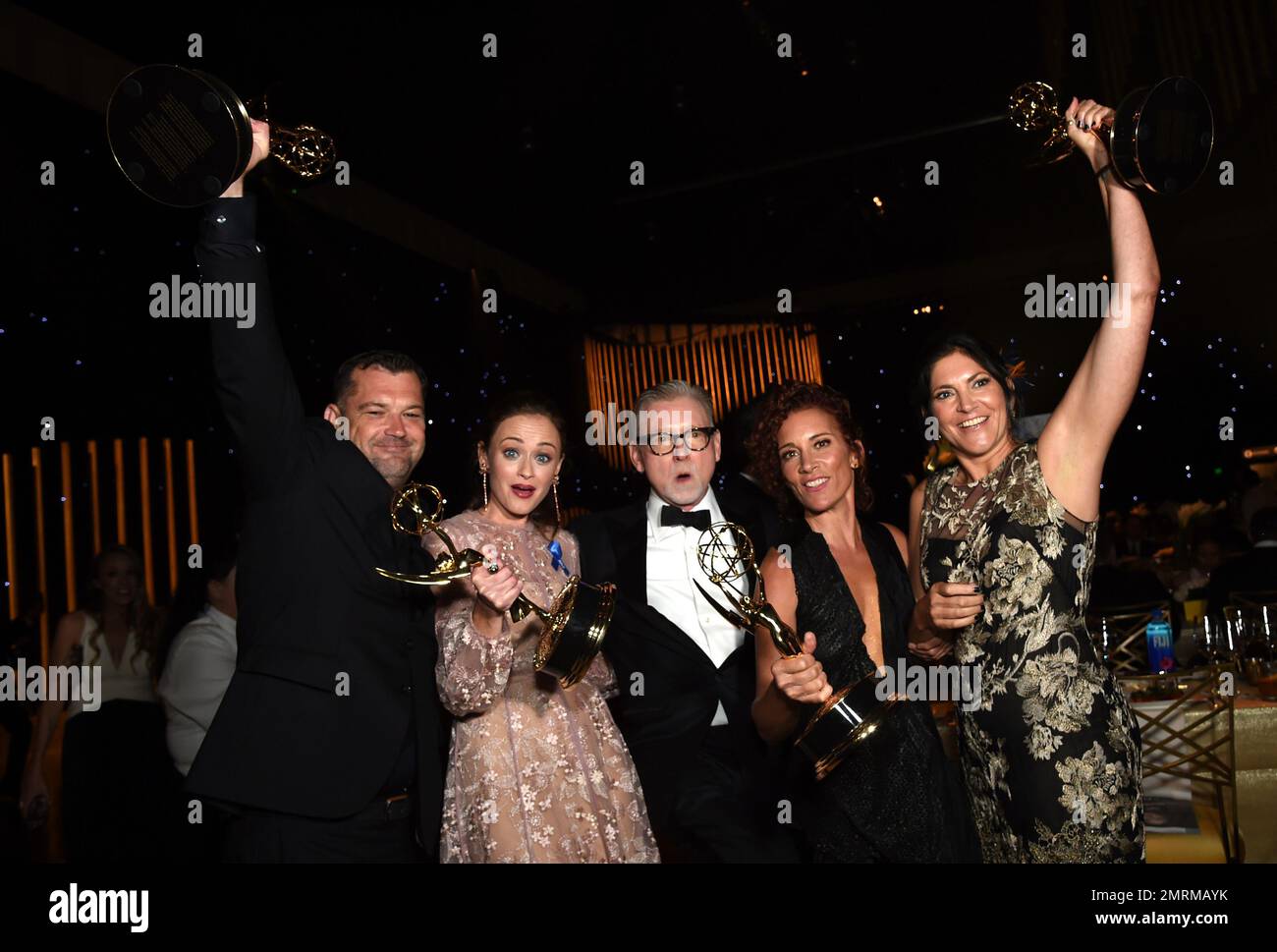 Colin Watkinson, from left, Alexis Bledel, and fourth from left, Julie ...