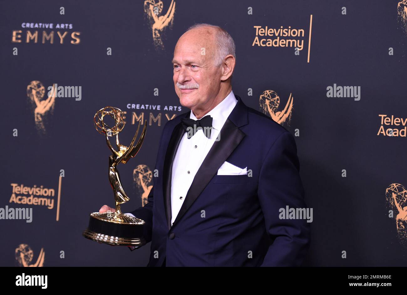 Gerald McRaney poses in the press room with the award for outstanding ...