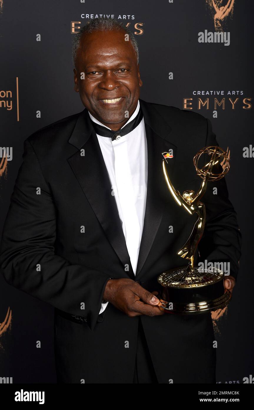 EXCLUSIVE - Kim Estes poses for a portrait with the award for ...