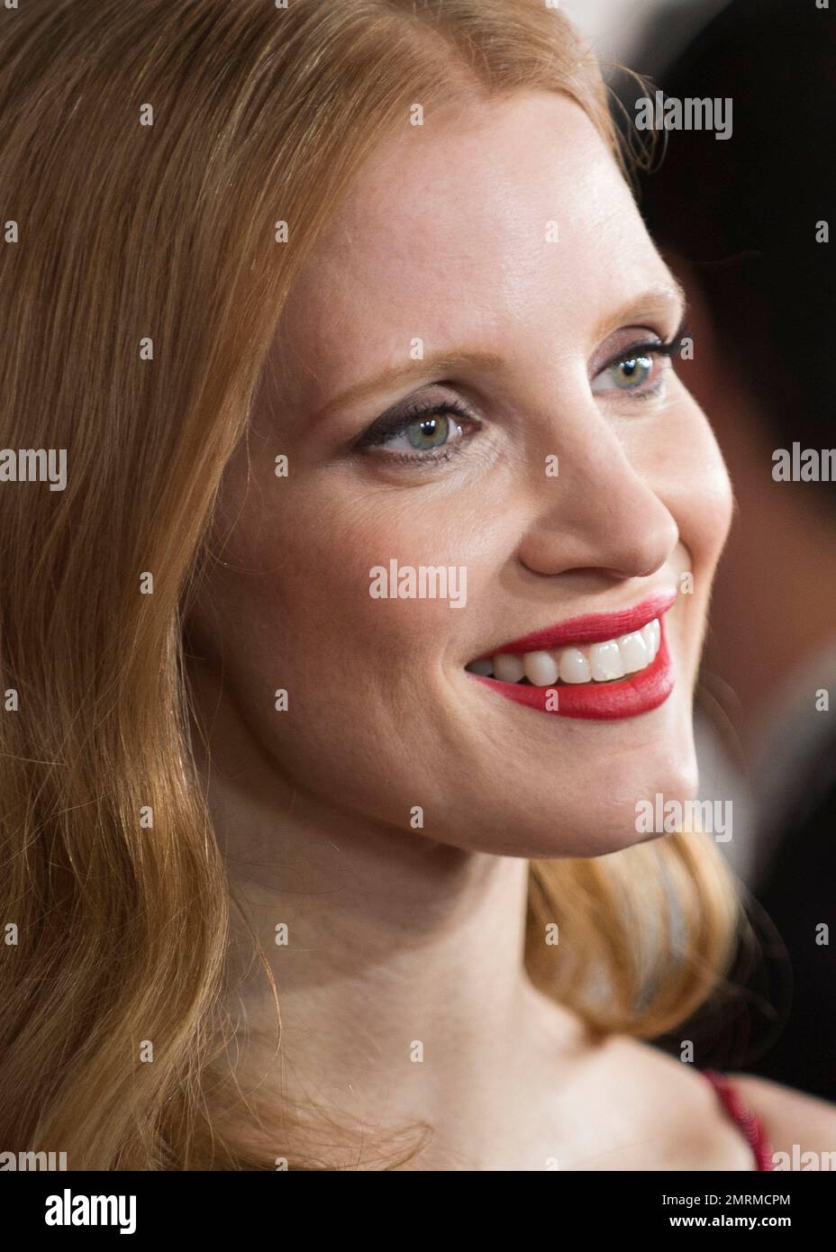 Actress Jessica Chastain attends a premiere for "Woman Walks Ahead" on ...