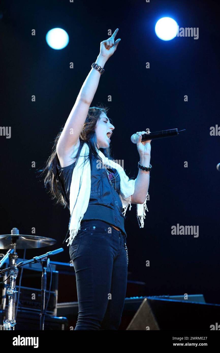 Singer Krista performs live at the Z100 Party Plane with OP concert at ...