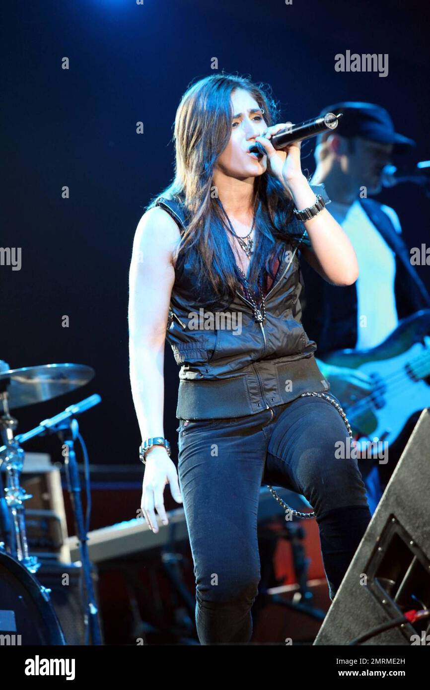 Singer Krista performs live at the Z100 Party Plane with OP concert at ...