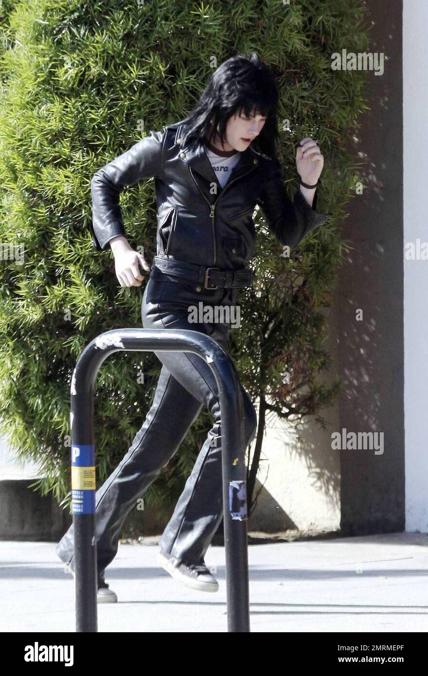 Complete with full leathers and black mullet, Kristin Stewart shoots an ...