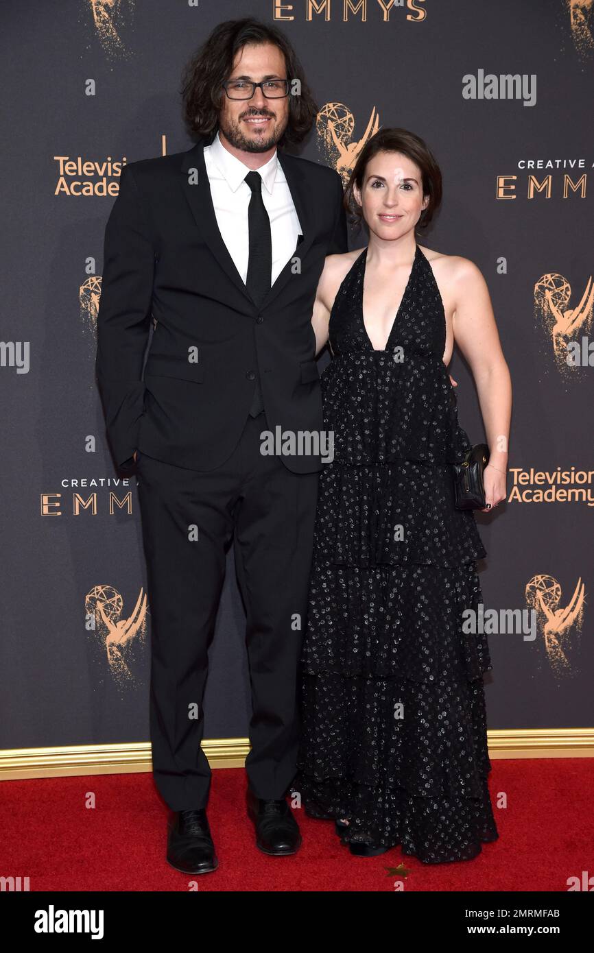Dan Cohen, left, and Traci Banks arrive at night two of the Television ...
