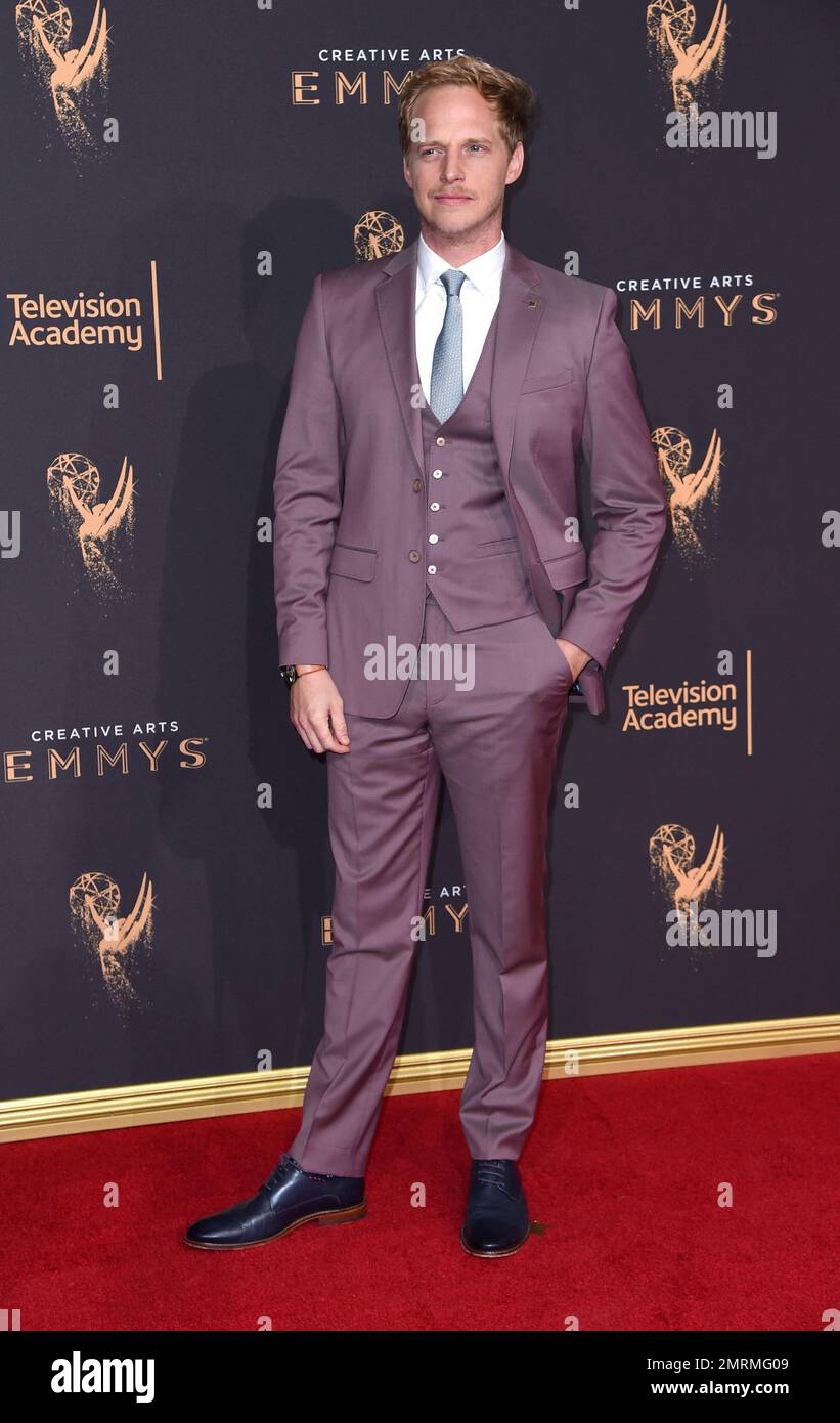Chris Geere arrives at night two of the Creative Arts Emmy Awards at ...