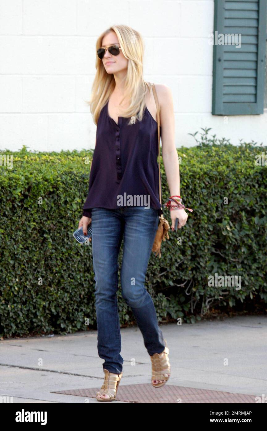 Actress Kristin Cavallari leaves the Neil George hair salon in Beverly ...