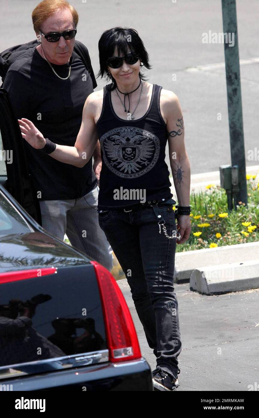Actress Kristen Stewart and singer Joan Jett were seen leaving a hotel ...