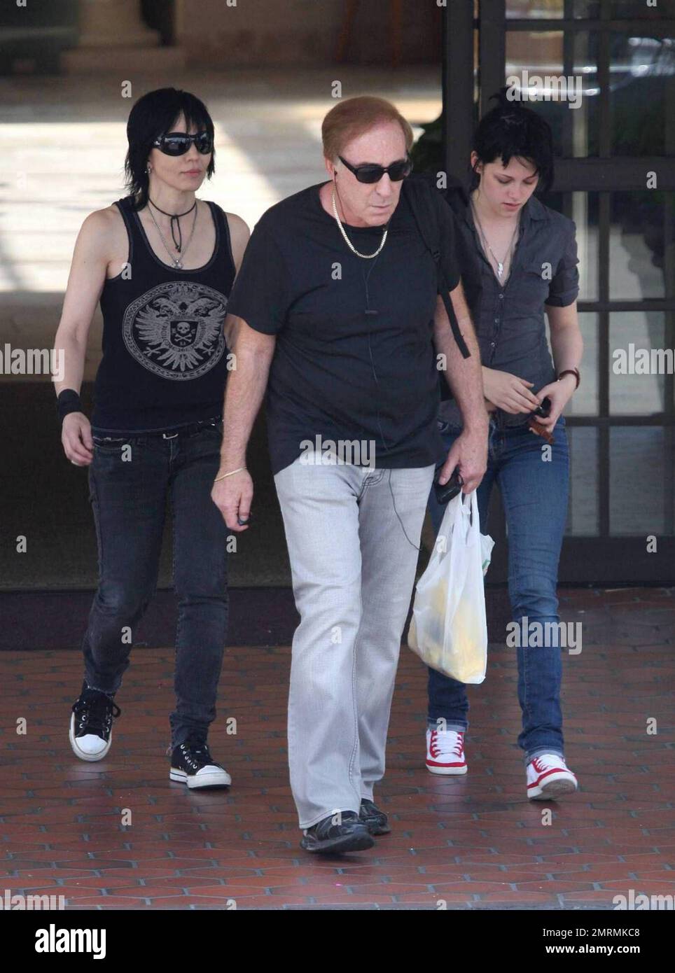 Actress Kristen Stewart and singer Joan Jett were seen leaving a hotel ...