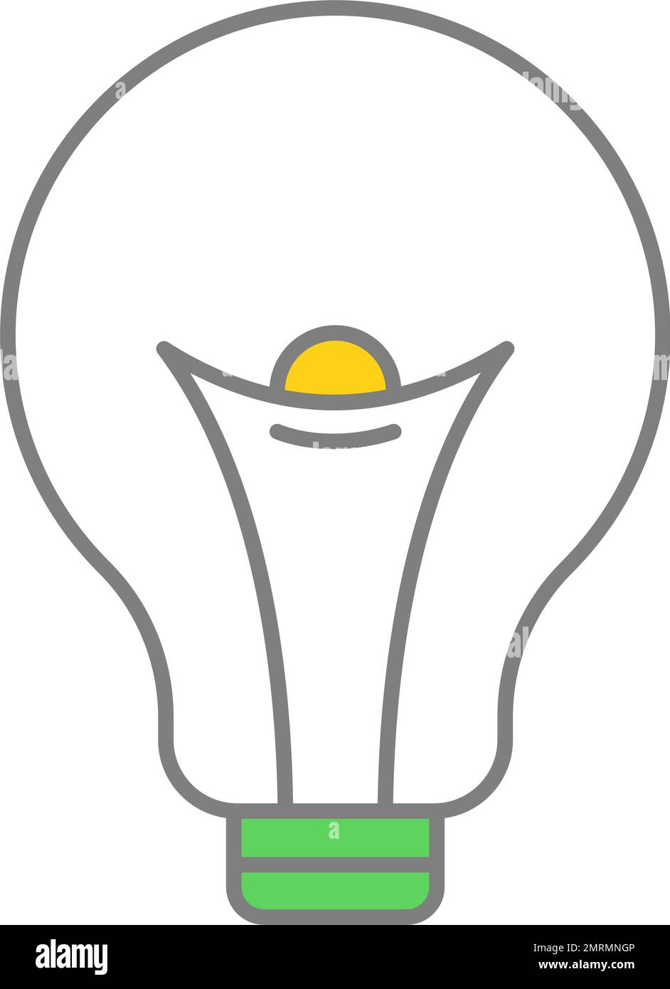 Idea light bulb icon. Vector electric lamp. Creative bright solution ...