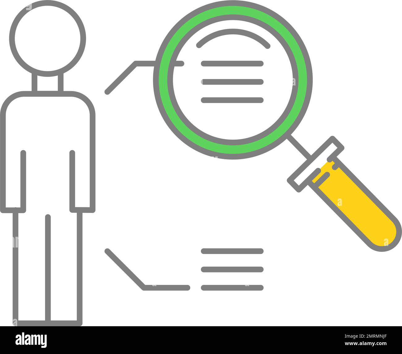Human recourse and job search vector icon. Candidate assessment ...