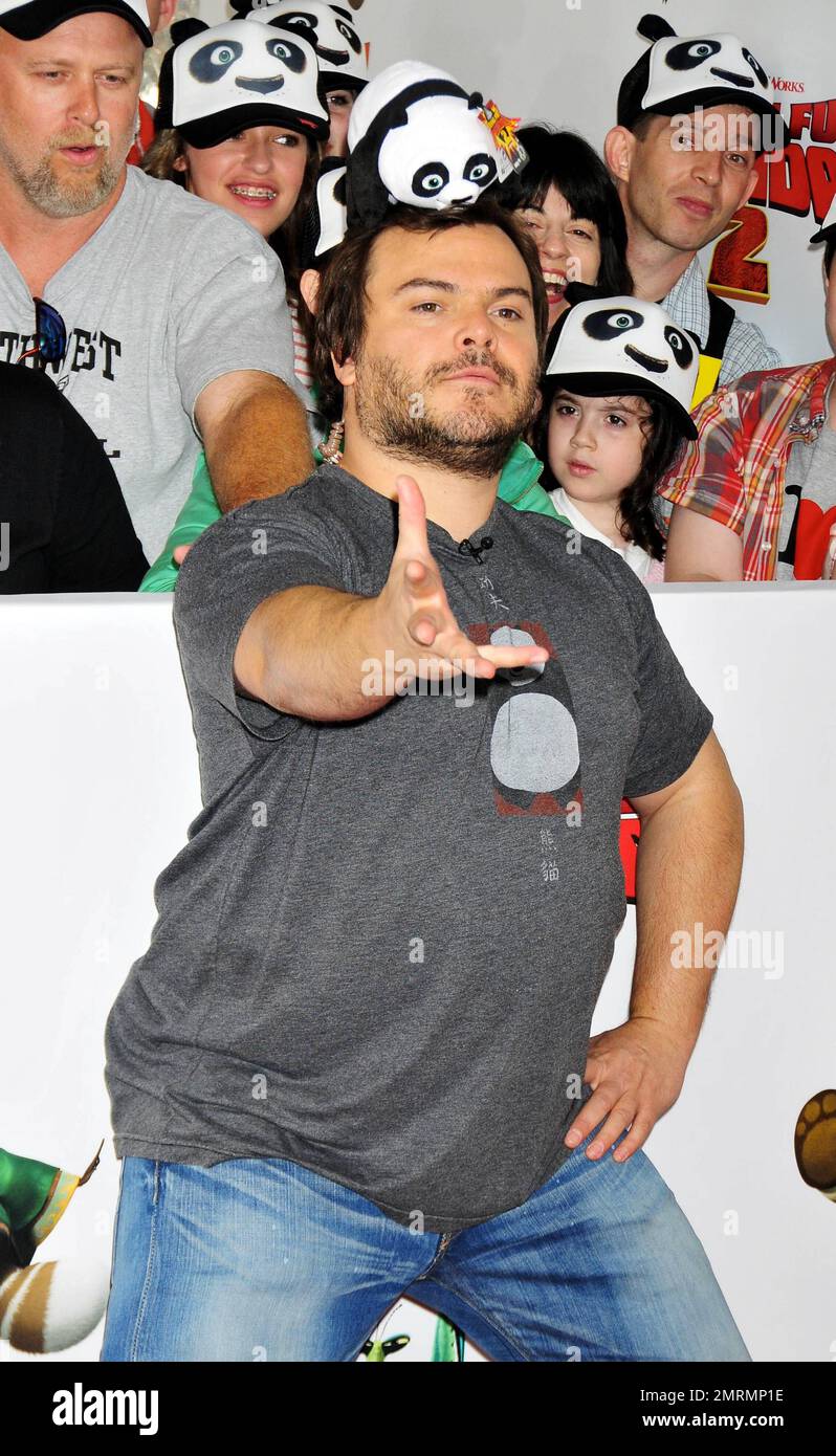 Jack Black at the premiere of "Kung Fu Panda 2" at the Ziegfeld Theatre ...