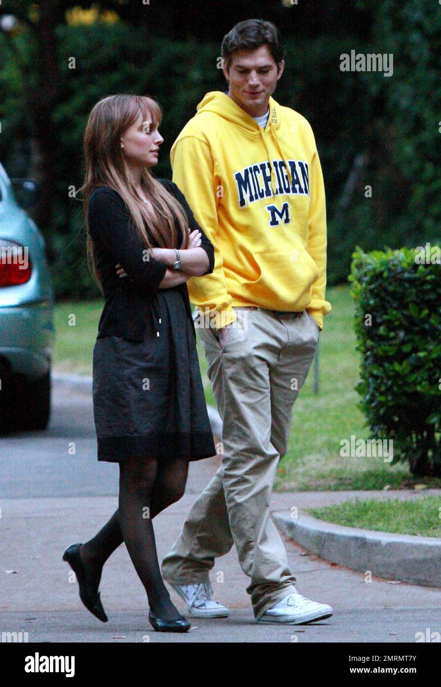 EXCLUSIVE!! Natalie Portman and Ashton Kutcher film a scene for their ...