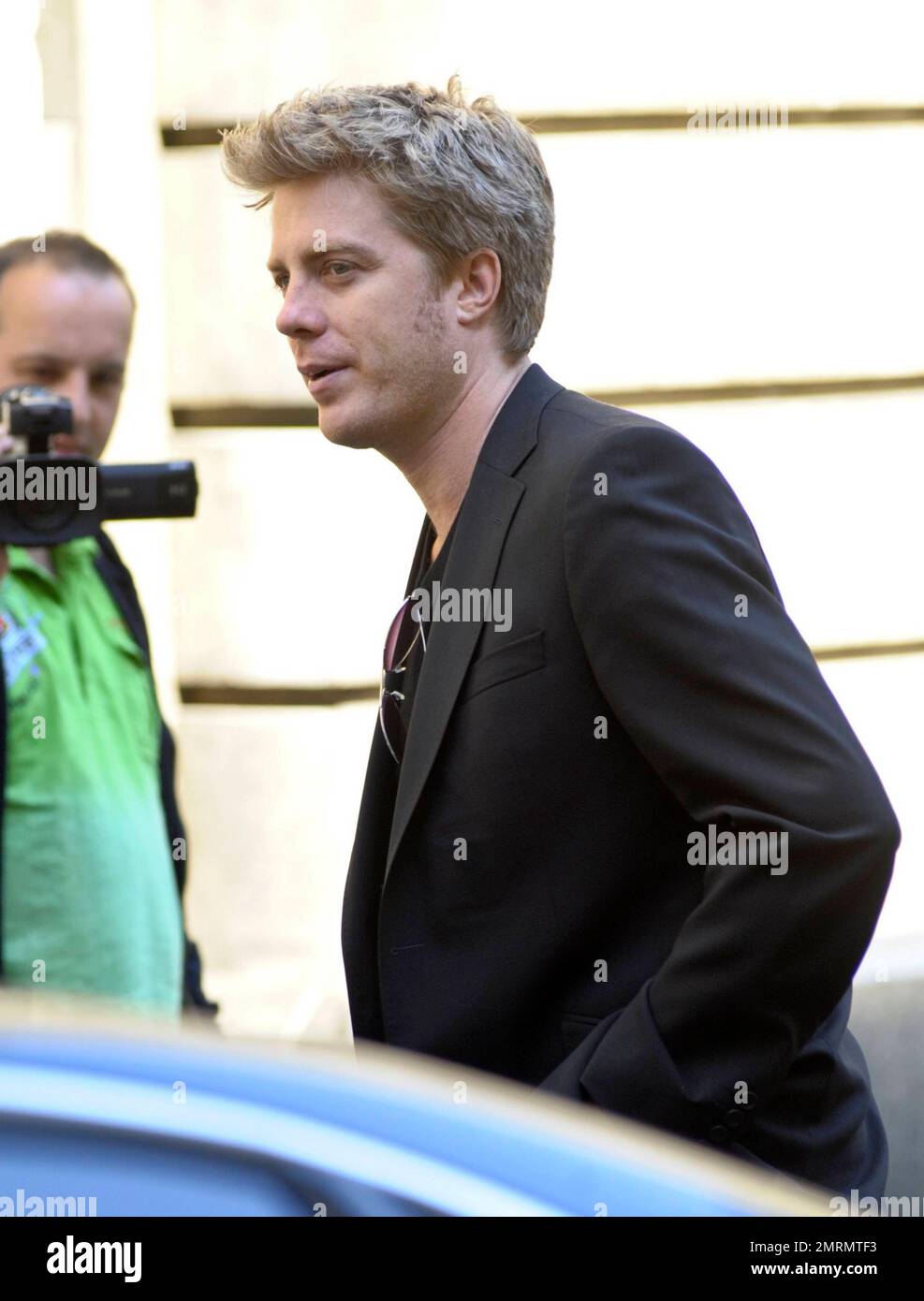 Clint Eastwood's son Kyle Eastwood chats with a friend outside BBC ...