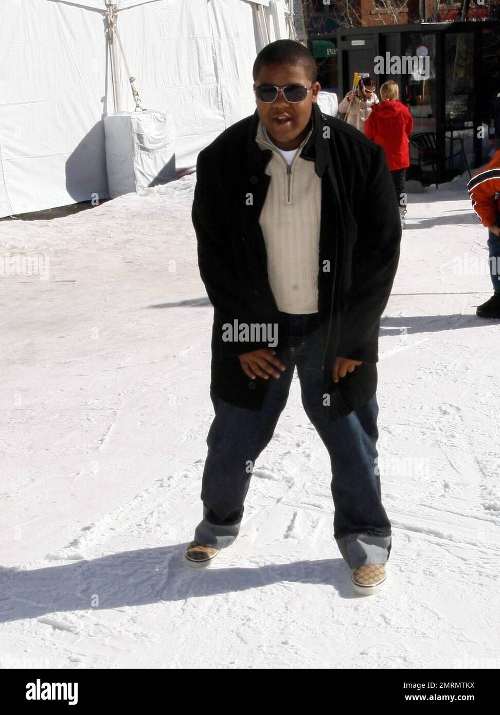 Exclusive!! Disney star Kyle Massey jumps in the snow and poses while ...