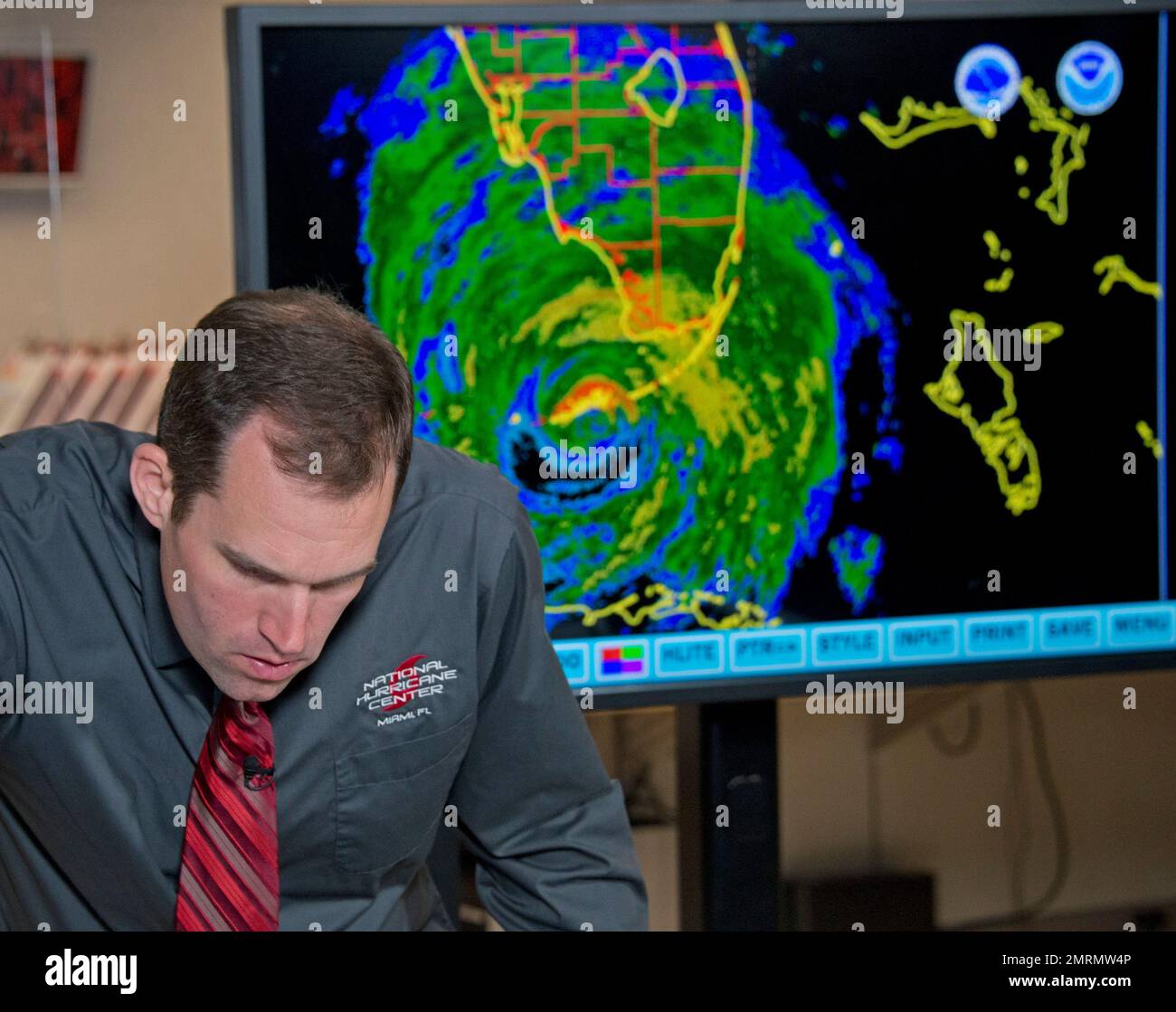 Mike Brennan, the chief of hurricane forecasters at the National ...