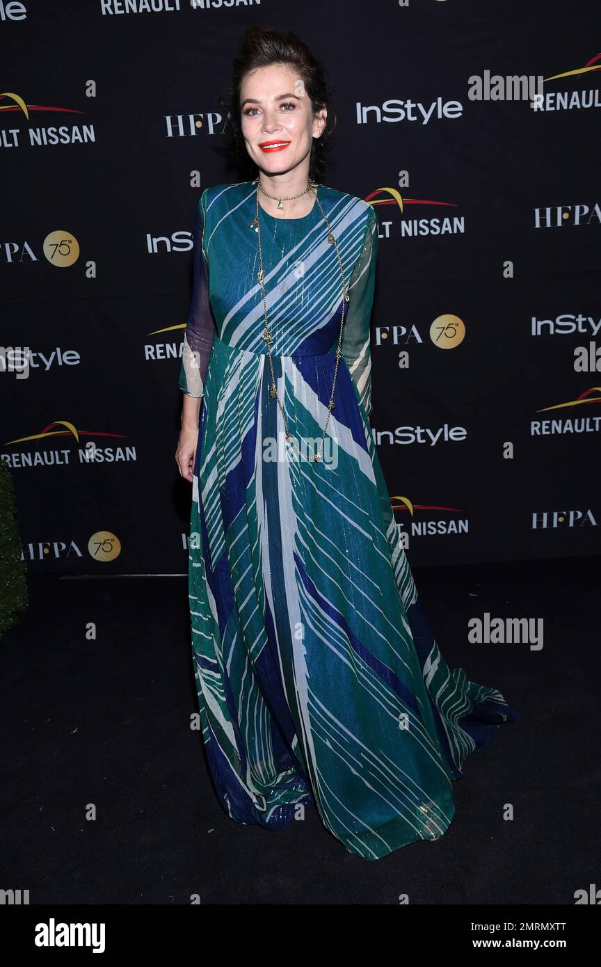 British actress Anna Friel attends the InStyle/HFPA Party on day 3 of ...