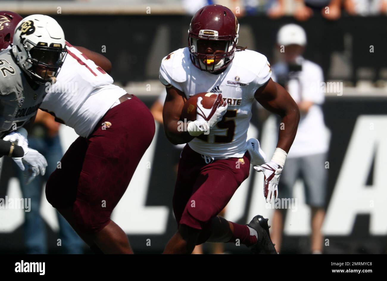 Texas State Bobcats running back Anthony D. Taylor (25) in the first ...