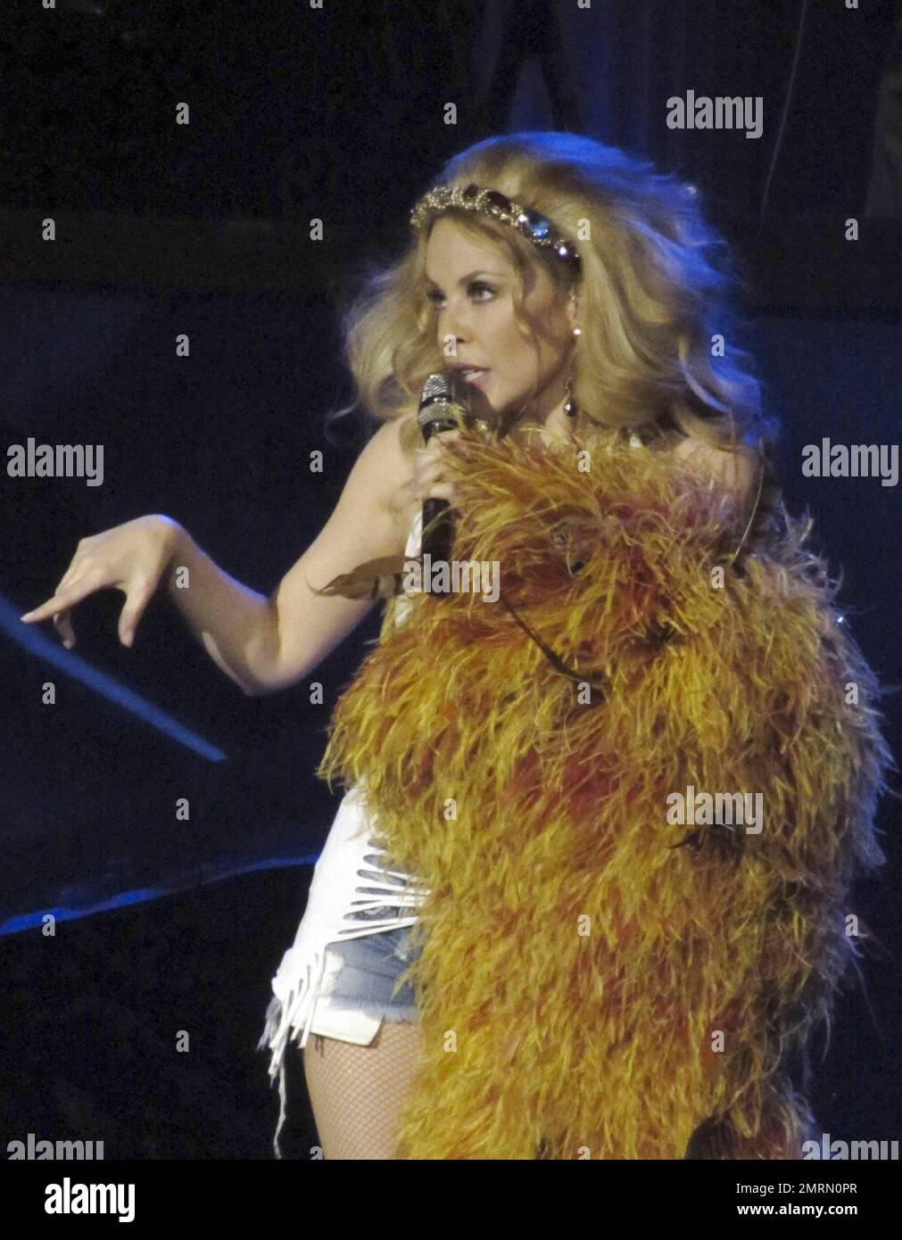 Kylie Minogue opens her US tour with a performance at the Agganis Arena ...