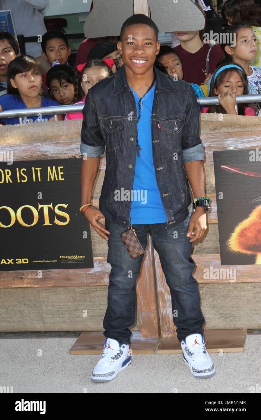 Carlon Jeffery at the Los Angeles Premiere of "Puss In Boots" held at ...