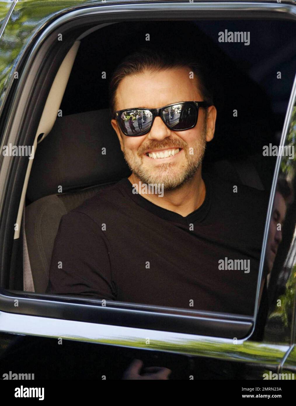 A fit looking Ricky Gervais, a far cry different from his "The Office ...