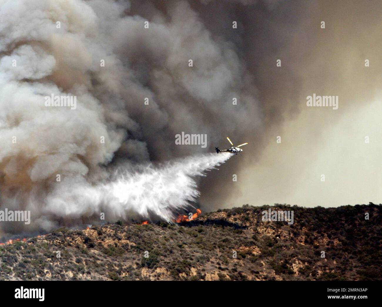 The famous Hollywood sign was in danger today as a fire raged on the ...