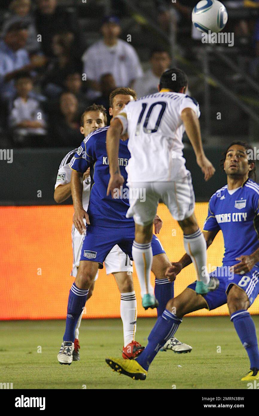 The LA Galaxy team lose to the Kansas City Wizards 2-0. Los Angeles, CA ...