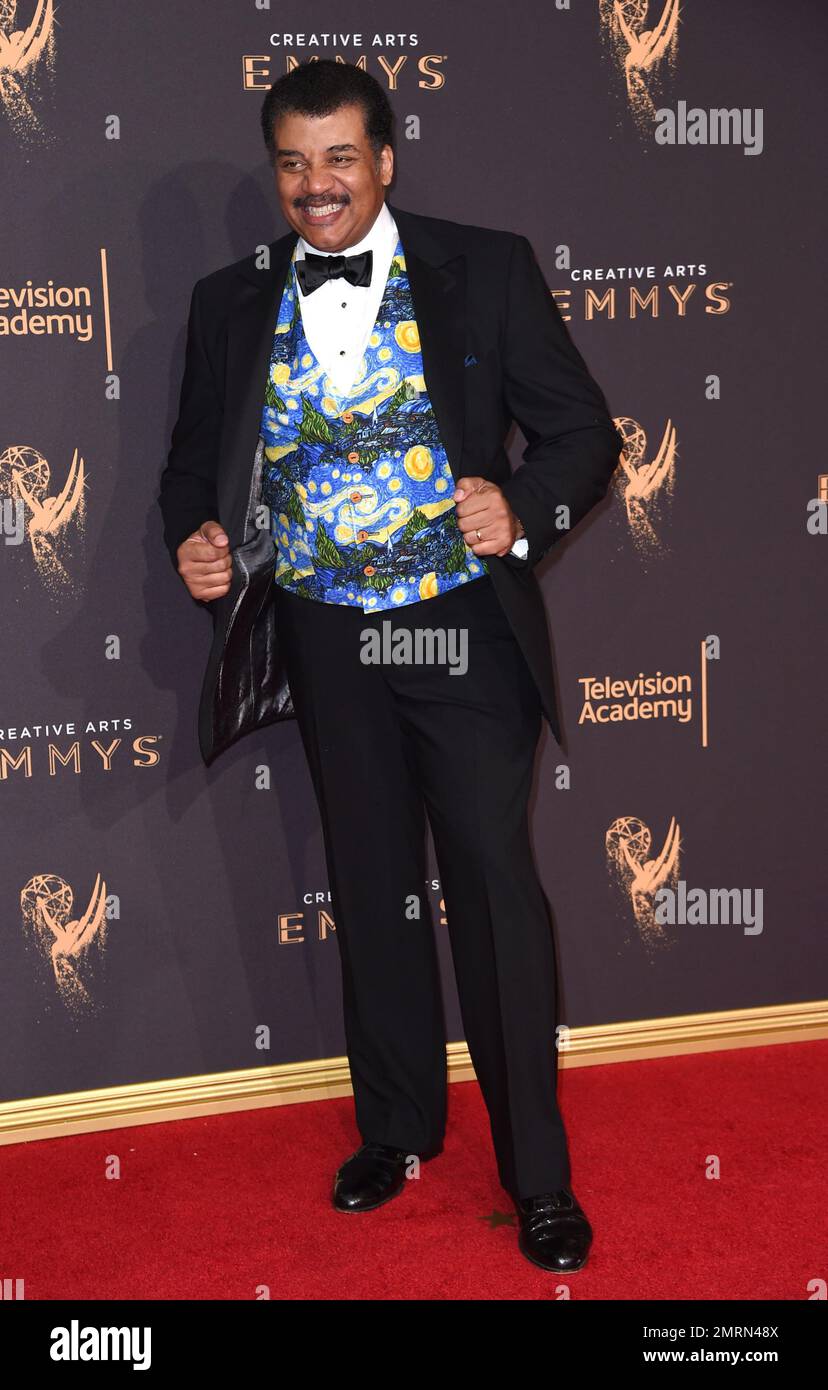 Neil deGrasse Tyson arrives at night one of the Creative Arts Emmy ...