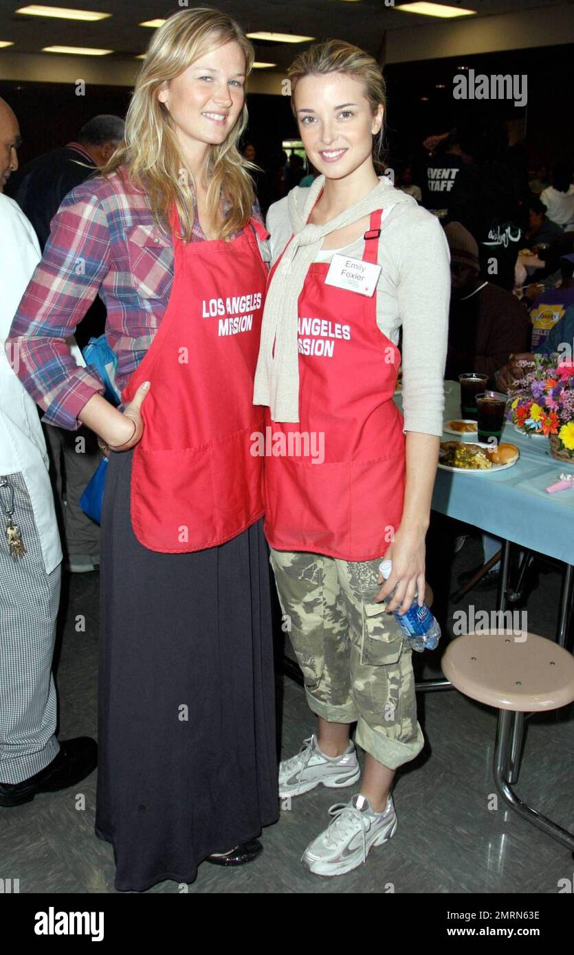 Emily Foxler participates in the Los Angeles Mission Good Friday Event ...