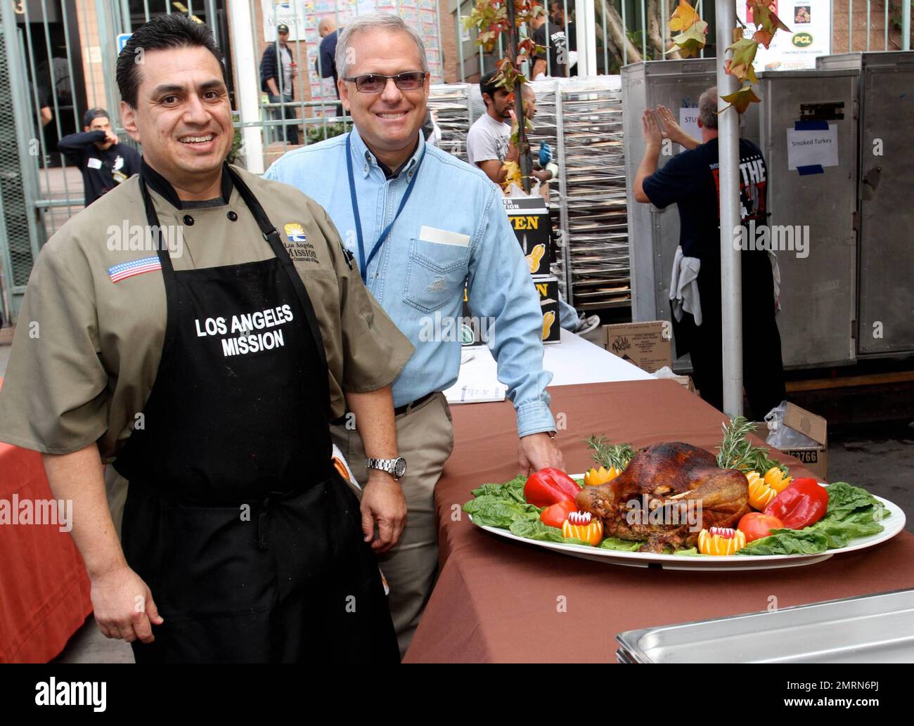 Chef Michael Voltaggio prepared today's meal at the LA Mission ...