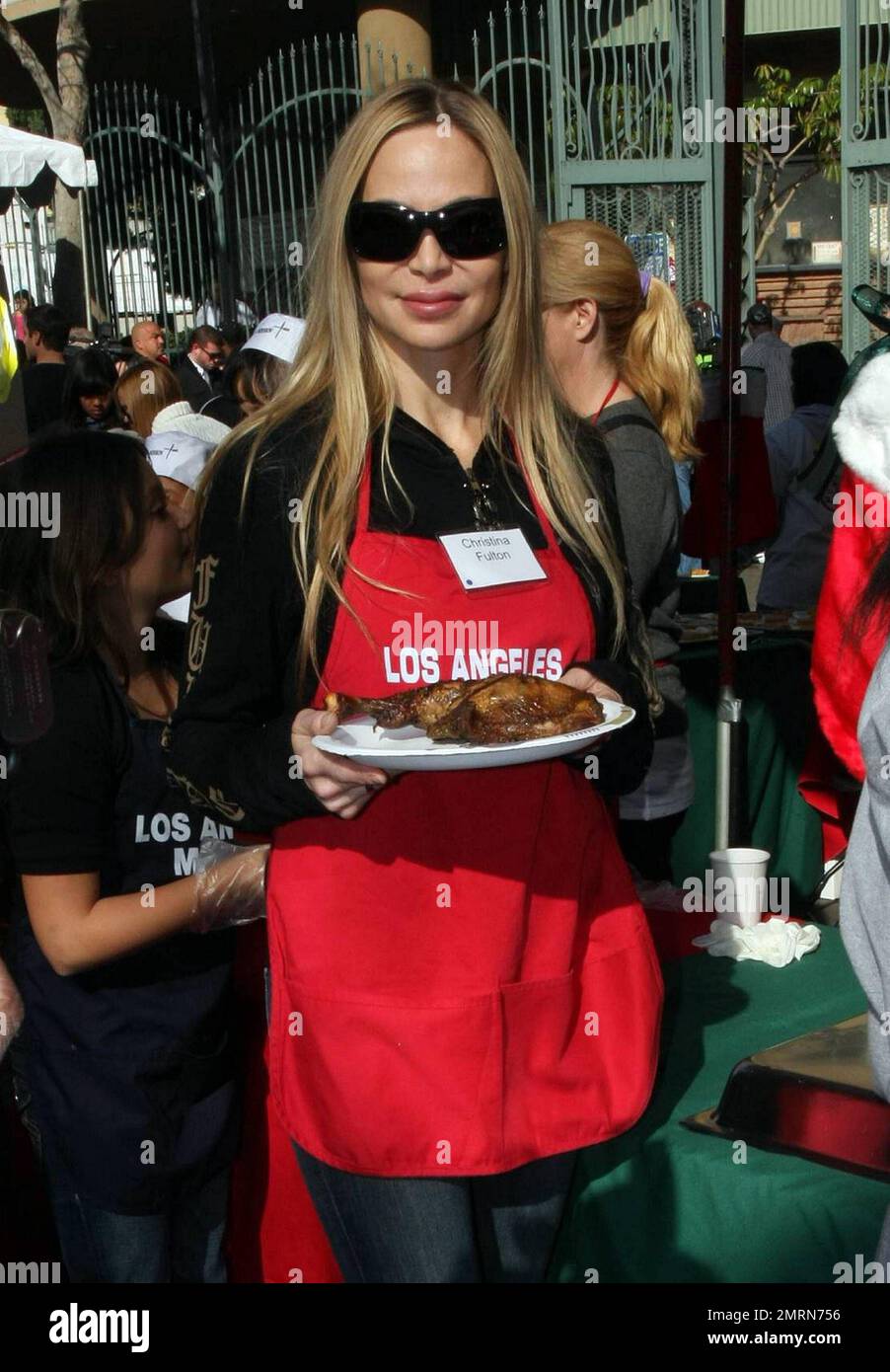 Christina Fulton celebrates Christmas Eve For The Homeless at the Los ...