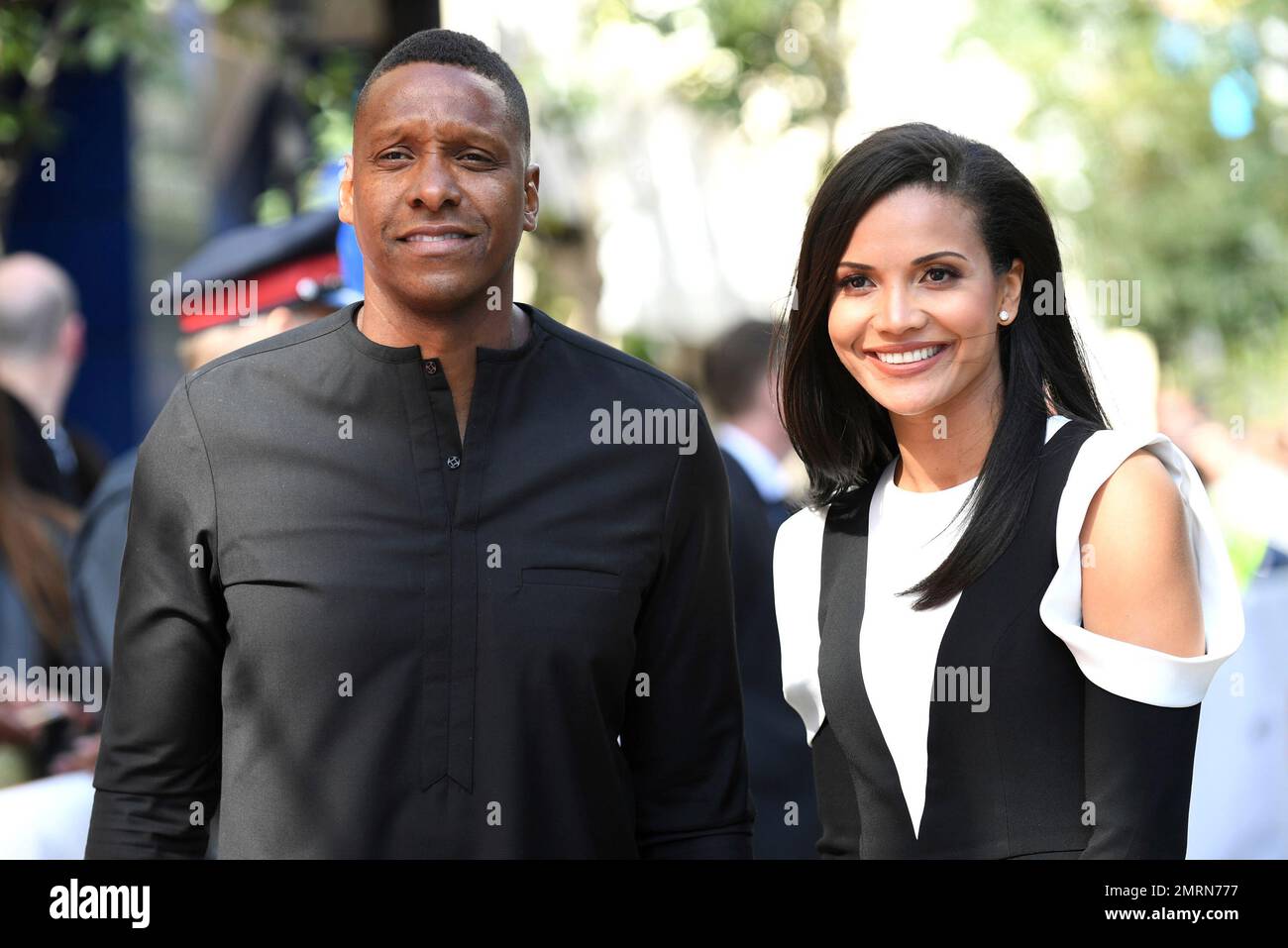 Toronto Raptors President Masai Ujiri, left, and Ramatu Ujiri attend a ...