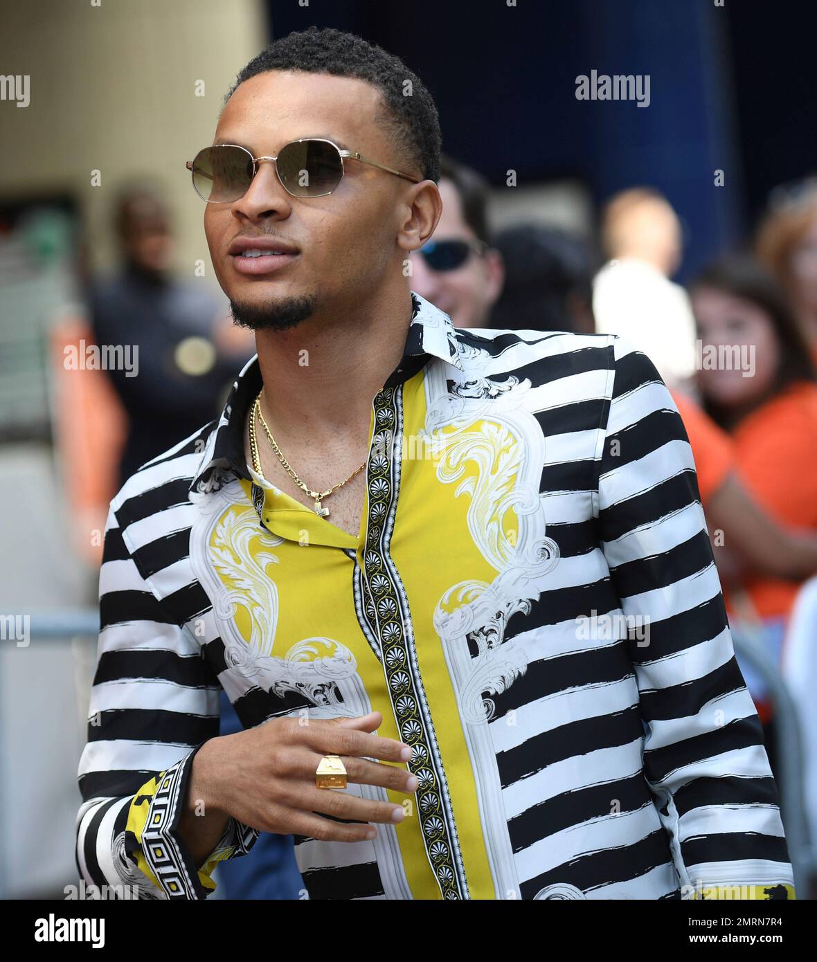 Canadian sprinter Andre De Grasse attends a premiere for "The Carter ...
