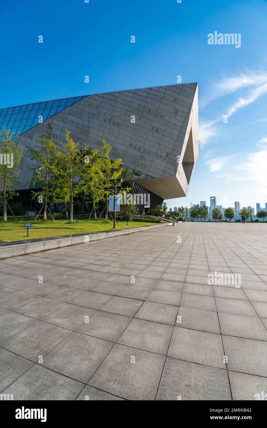 The three one hall changsha riverside cultural park construction square ...