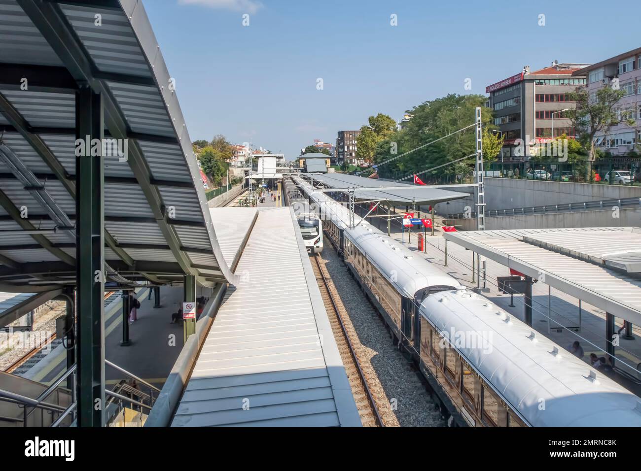 The Venice Simplon Orient Express train on the railway Stock Photo - Alamy