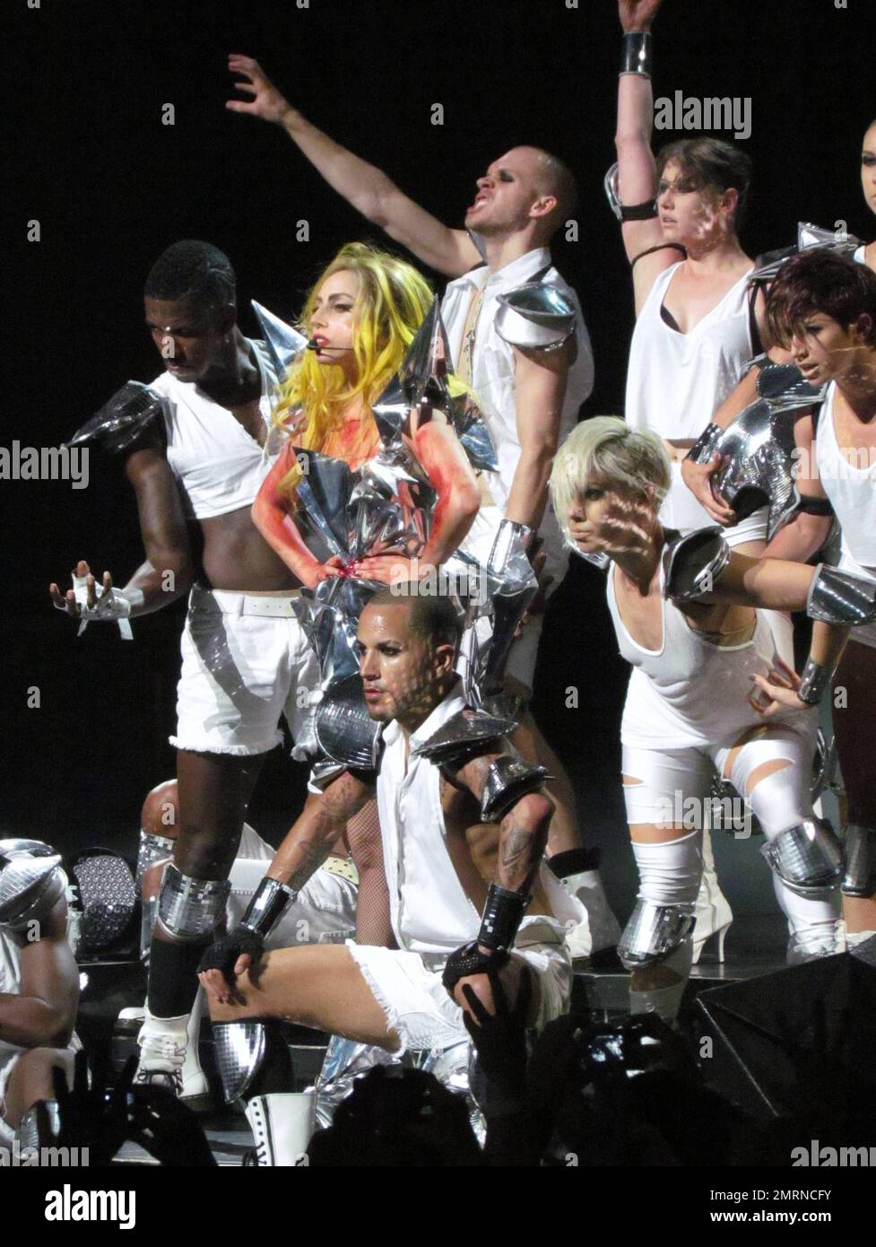 Lady Gaga undergoes several costume changes as she performs live at the ...
