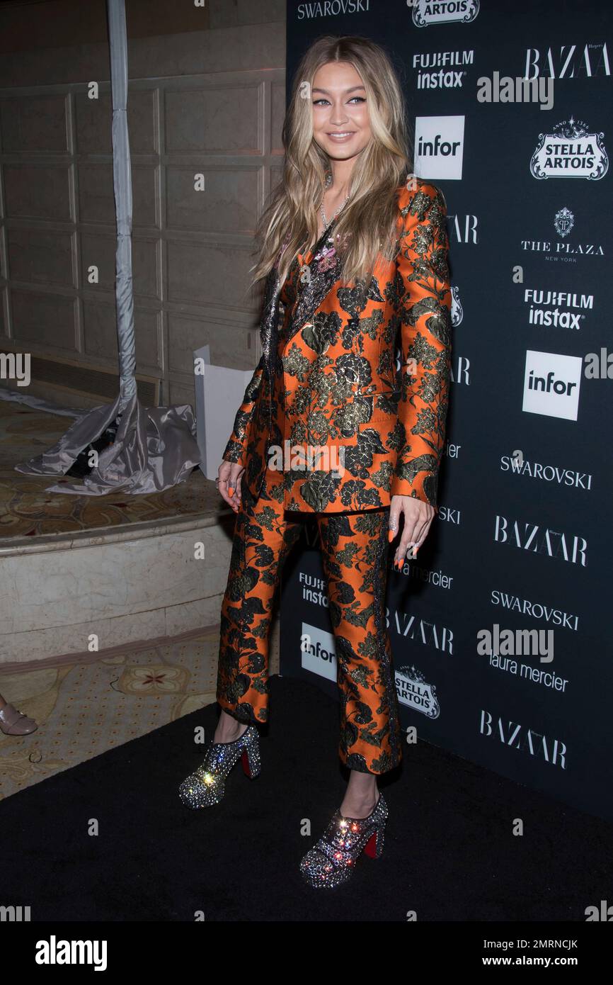 Gigi Hadid attends the Harper's BAZAAR 'Icons by Carine Roitfeld' party ...