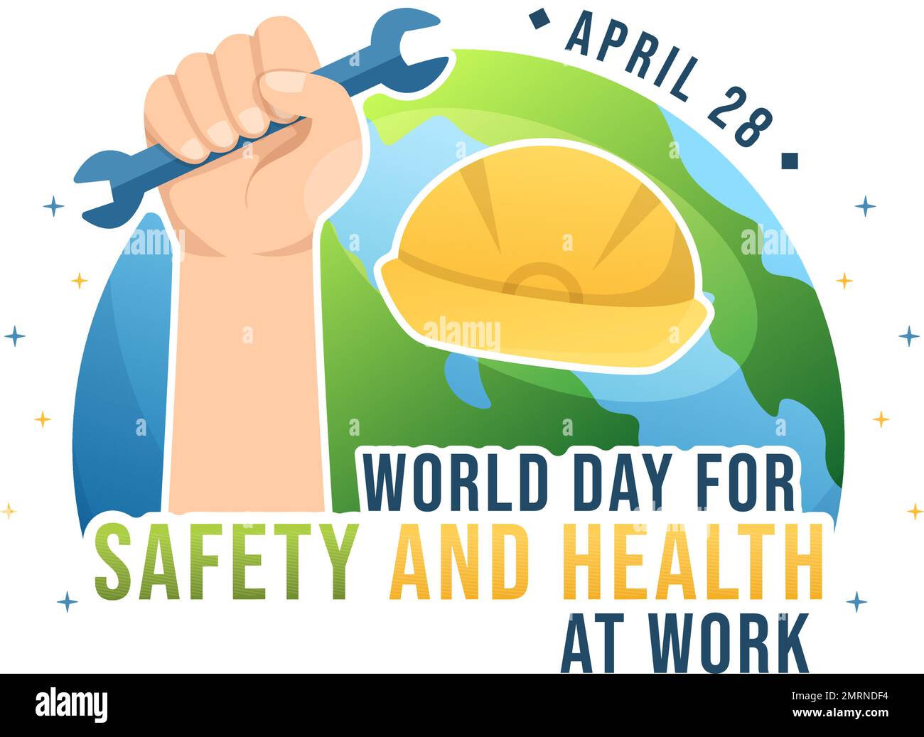 World Day Of Safety and Health at Work on April 28 Illustration with ...