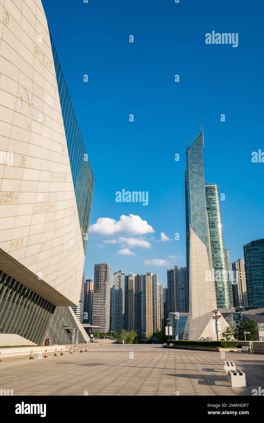 Changsha riverside cultural park construction square Stock Photo - Alamy