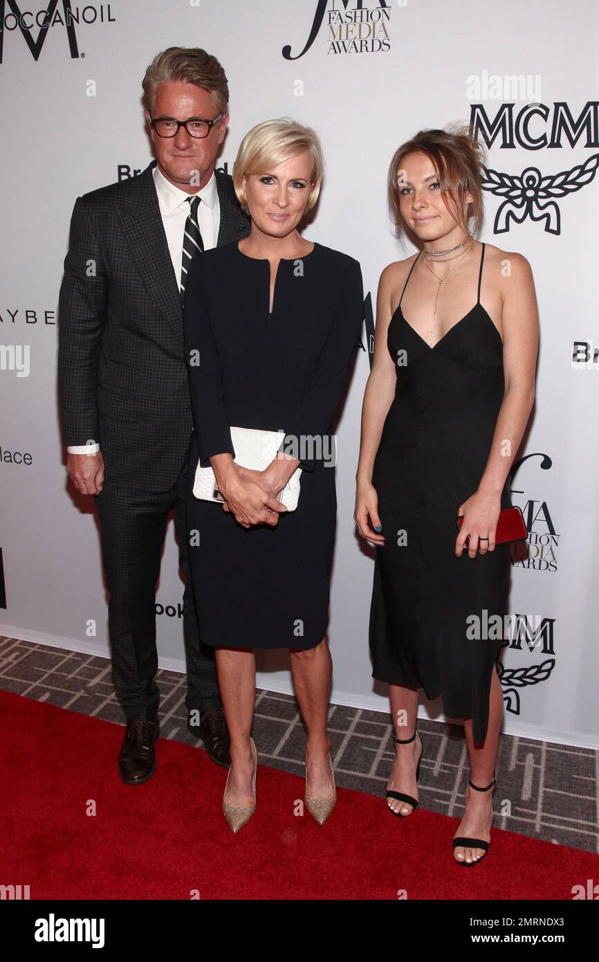Joe Scarborough, from left, Mika Brzezinski and Carlie Hoffer attend the NYFW Spring/Summer 2018 ...