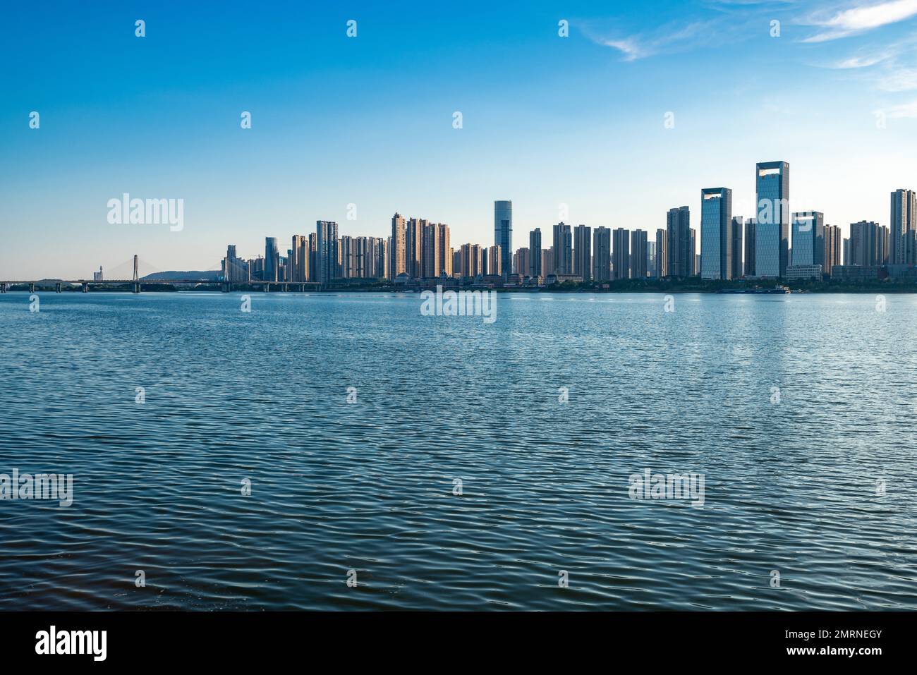 Changsha xiangjiang river of hunan financial center complex scenery ...