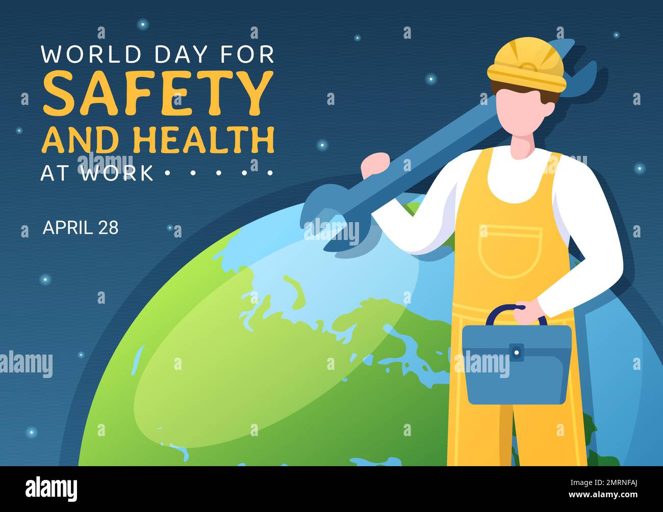 World Day Of Safety and Health at Work on April 28 Illustration with ...