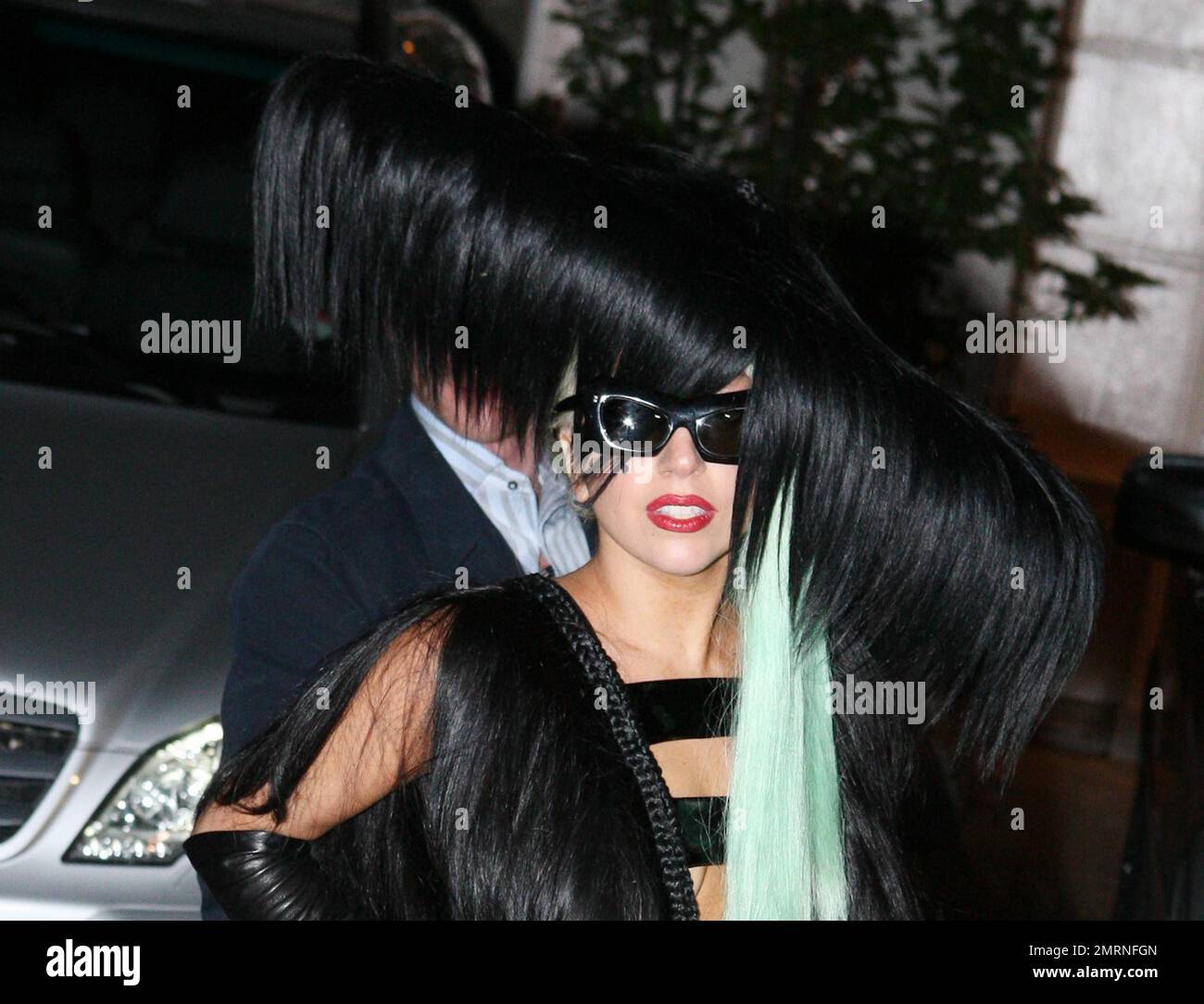 Lady Gaga greets her adoring fans and poses for photographers as she ...