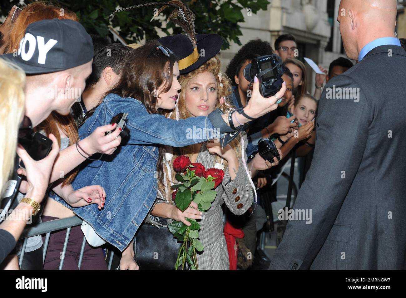 Lady Gaga was spotted leaving her London hotel wearing a conservative ...