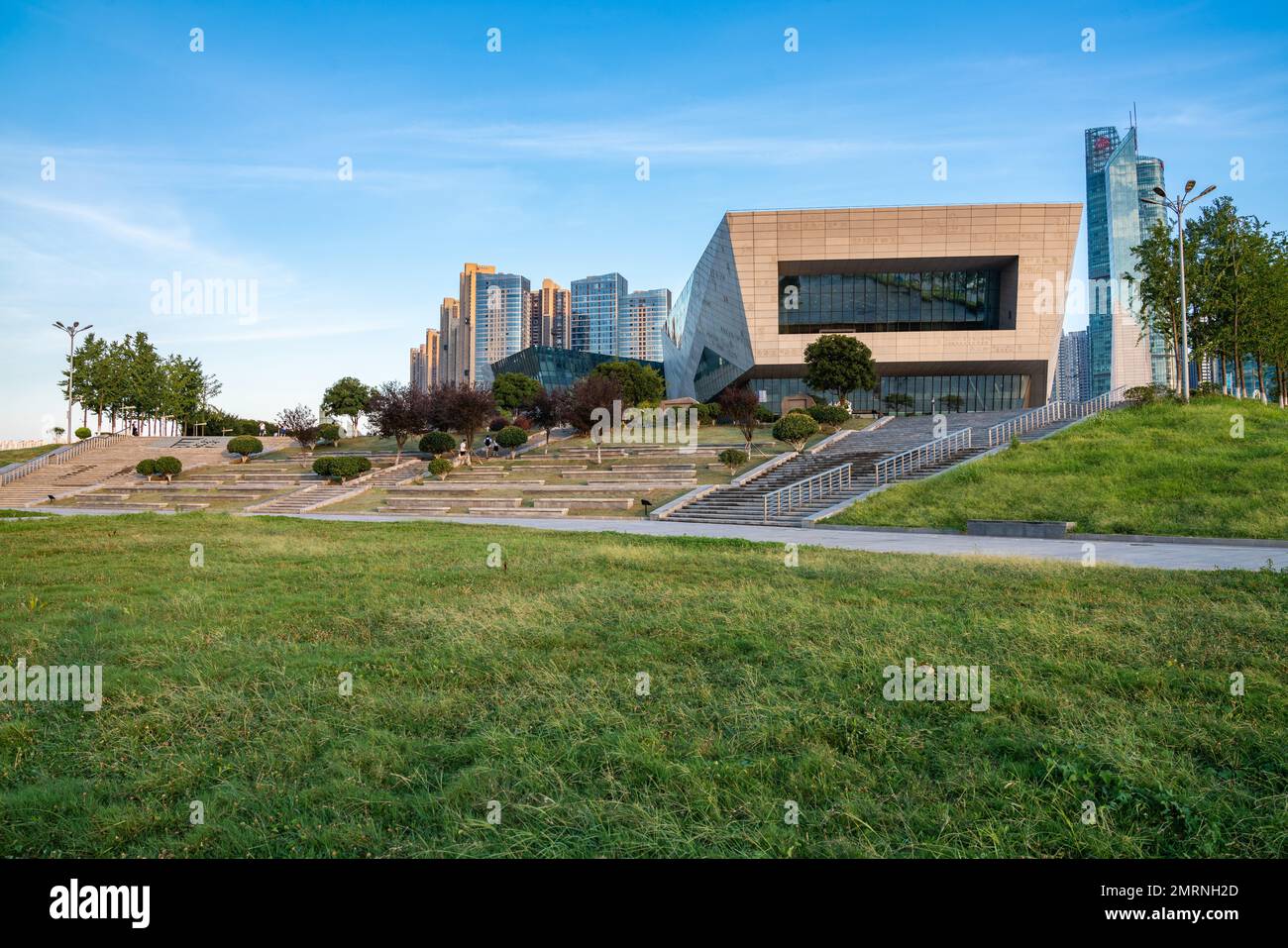 The three one hall changsha riverside cultural park construction square ...