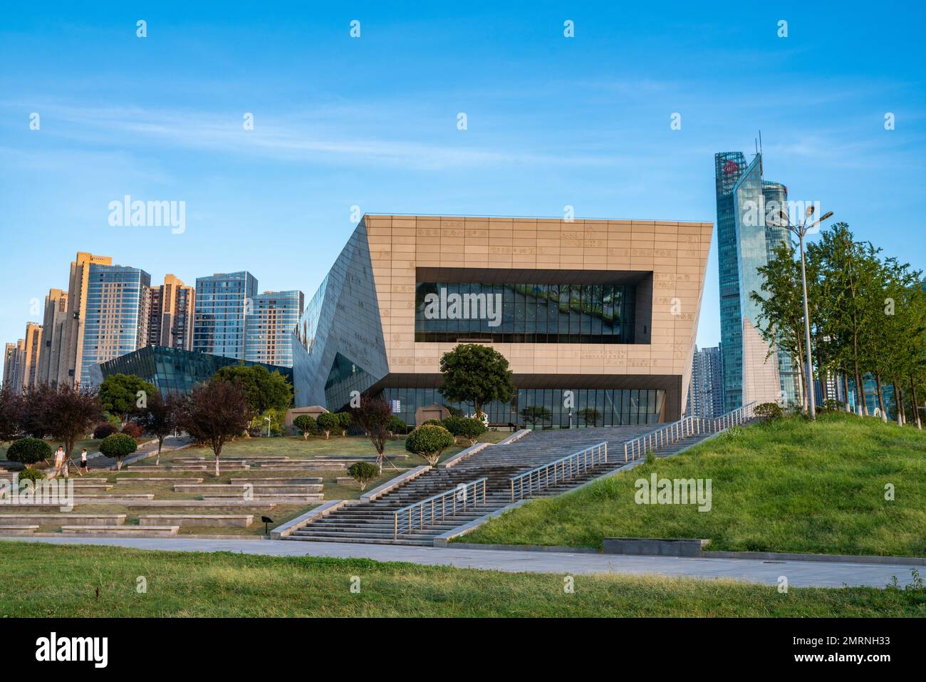 The three one hall changsha riverside cultural park construction square ...
