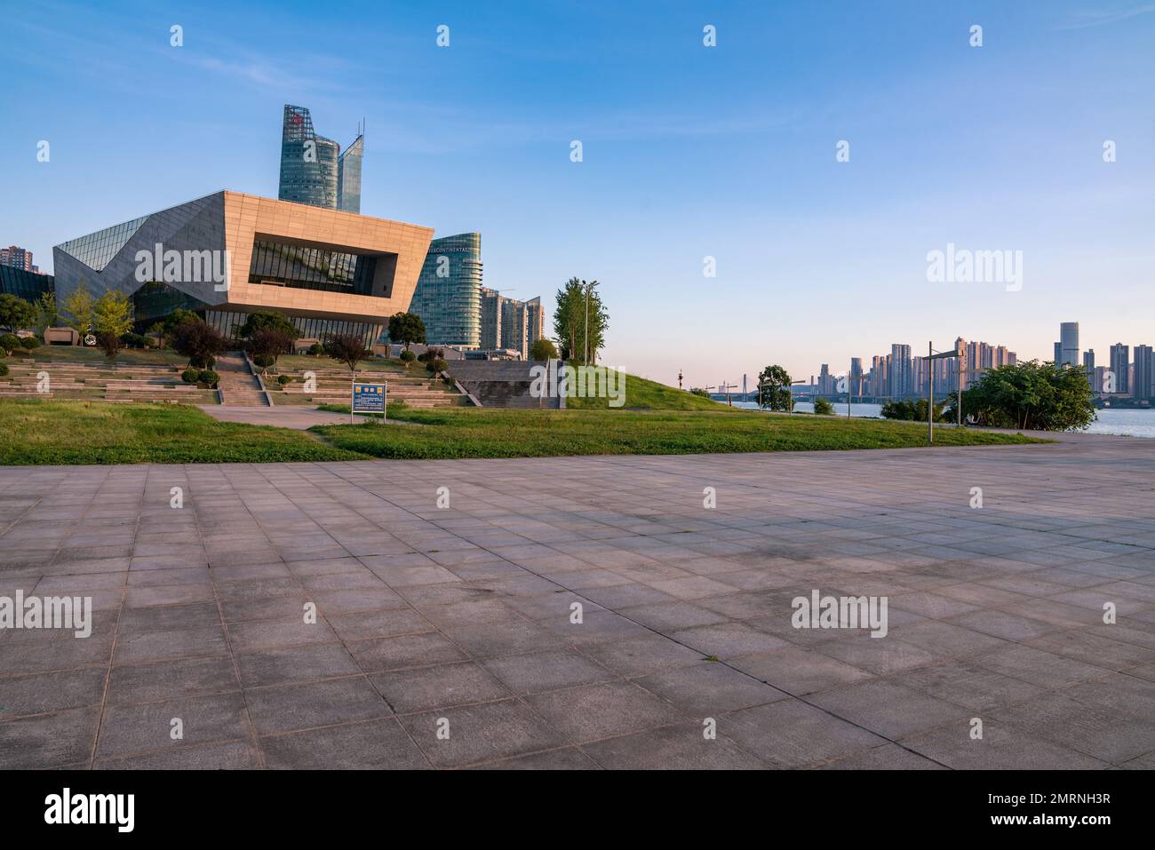 The three one hall changsha riverside cultural park construction square ...